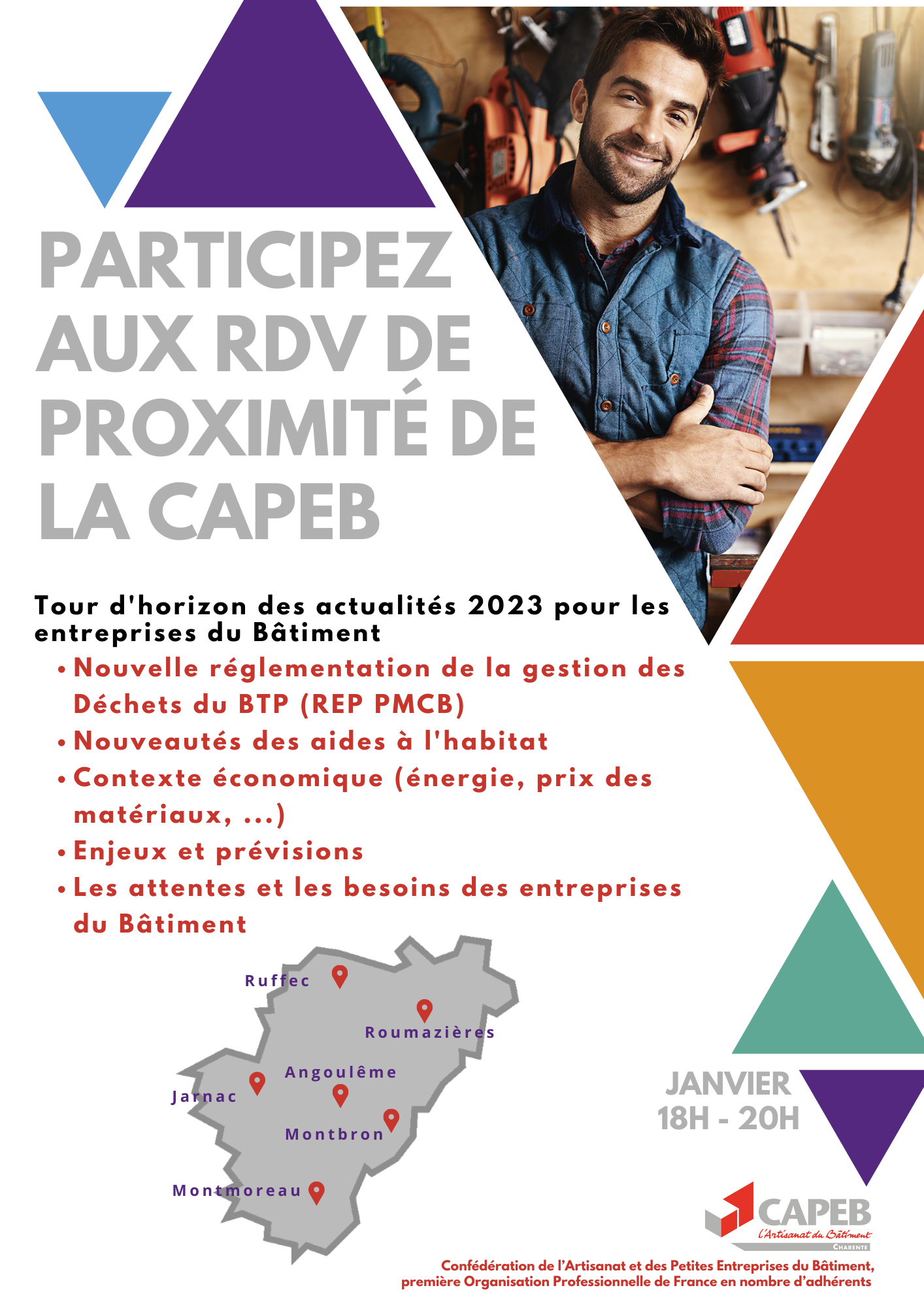 Participez aux Rdv de Proximité de Janvier 2023 ・ CAPEB